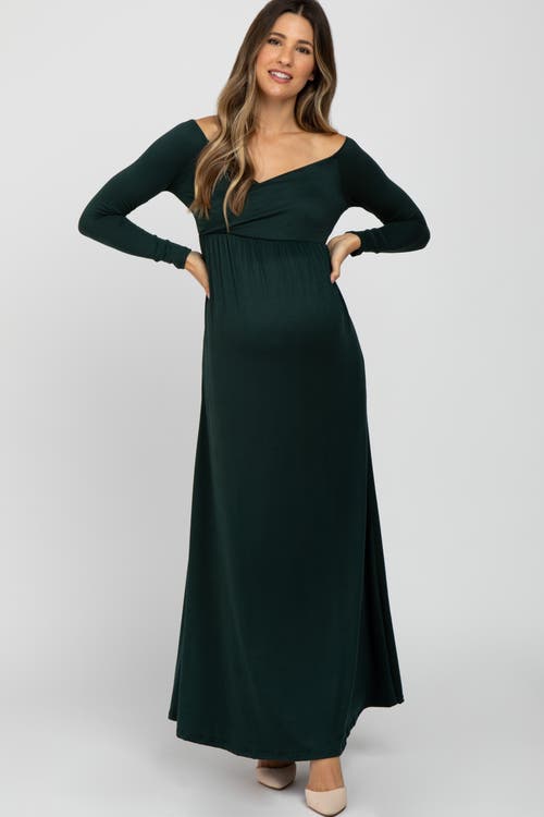 PINKBLUSH Wrap Front Empire Waist Maxi Dress